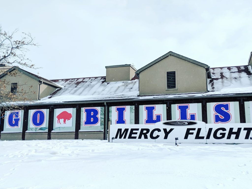 Mercy Flight Creates Huge Send Off for Buffalo Bills & Fans | All ...